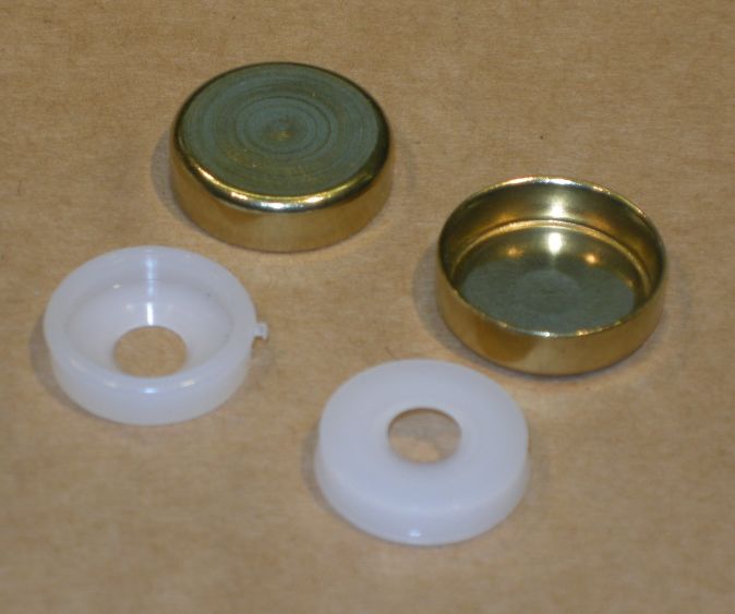 Knock Down Hardware : Cover, Screw Head, Press Snap Fit, Chrome Plated ...